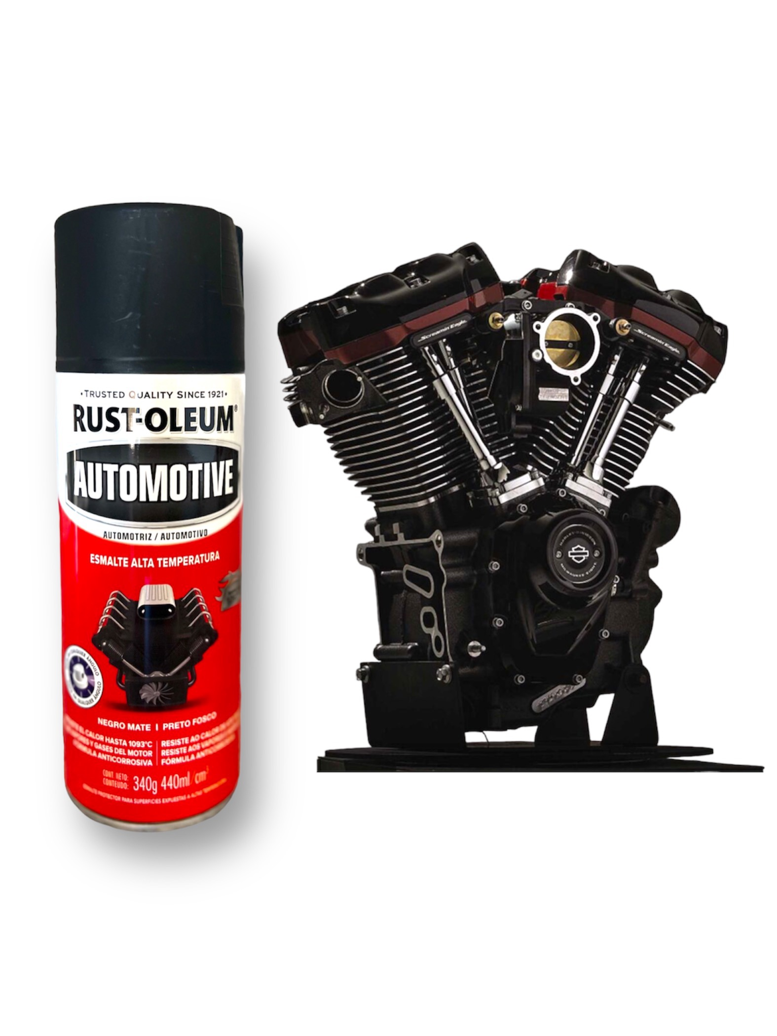 Pintura Alta Temperatura Negra Rust Oleum - TODOPARTS.CL