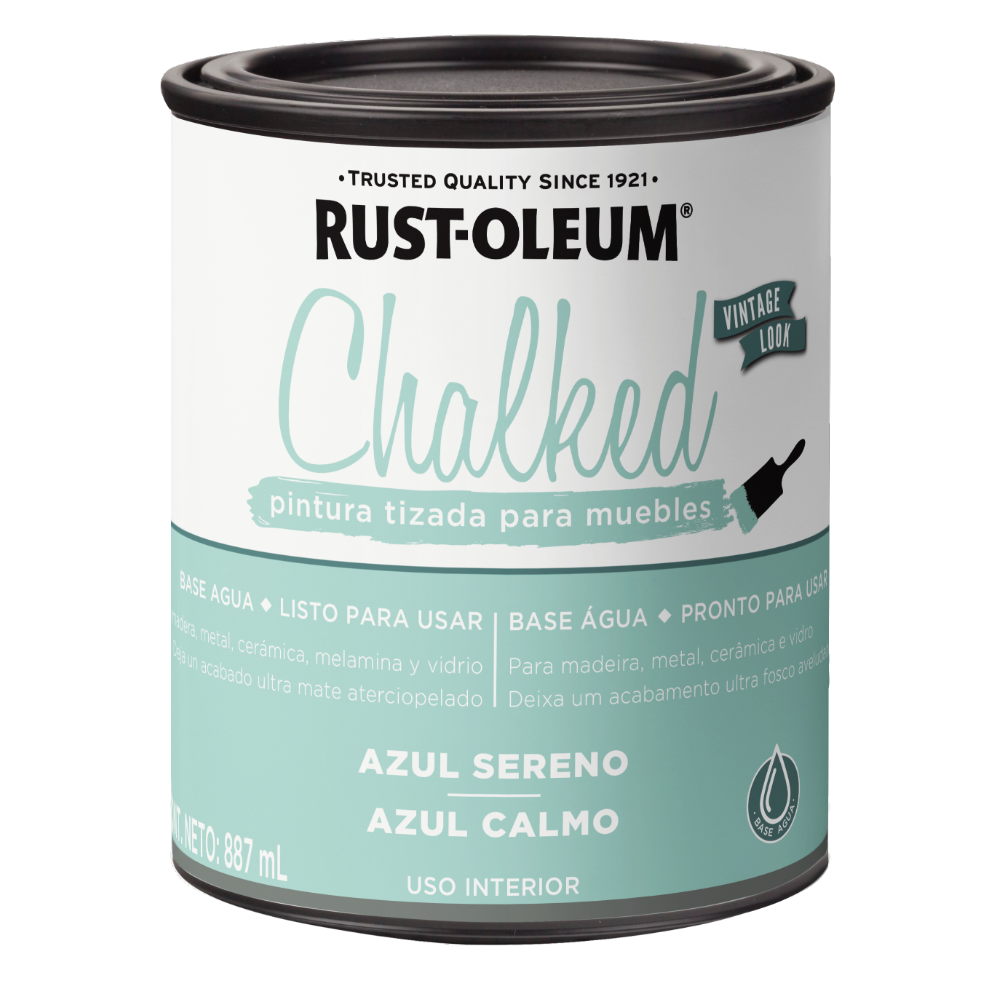 Pintura Tizada Rust-Oleum Azul Sereno - Base Agua de Interior ...