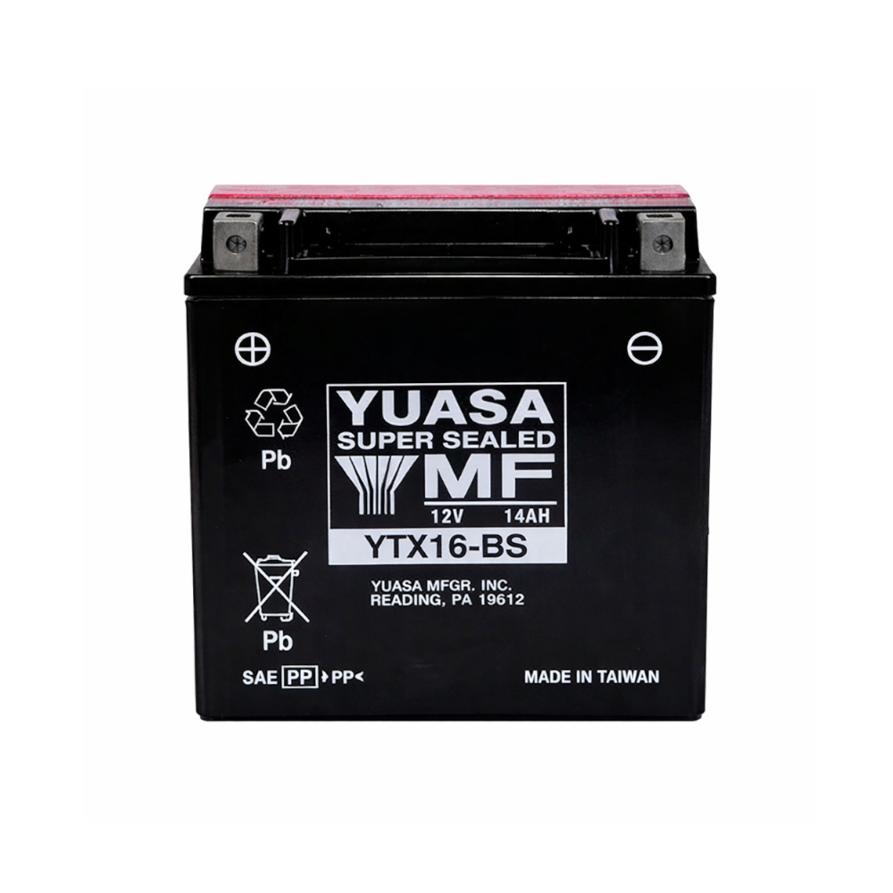 Batería Yuasa YTX16-BS 14 Ah 230 CCA – Alto Rendimiento para Motos ...