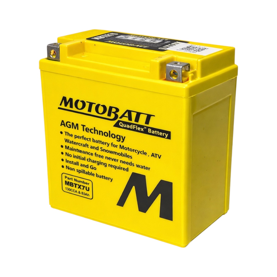 Batería Moto Motobatt MBTX7U (YTX7L-BS) AGM 8Ah 12V - TODOPARTS.CL