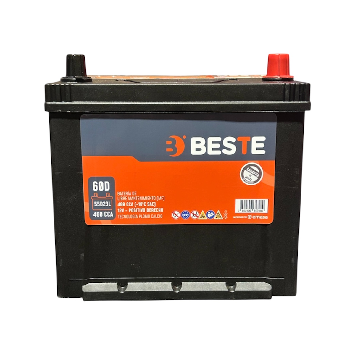 Batería Beste 60 Ah 55D23L 460CCA Libre Mantenimiento - TODOPARTS.CL