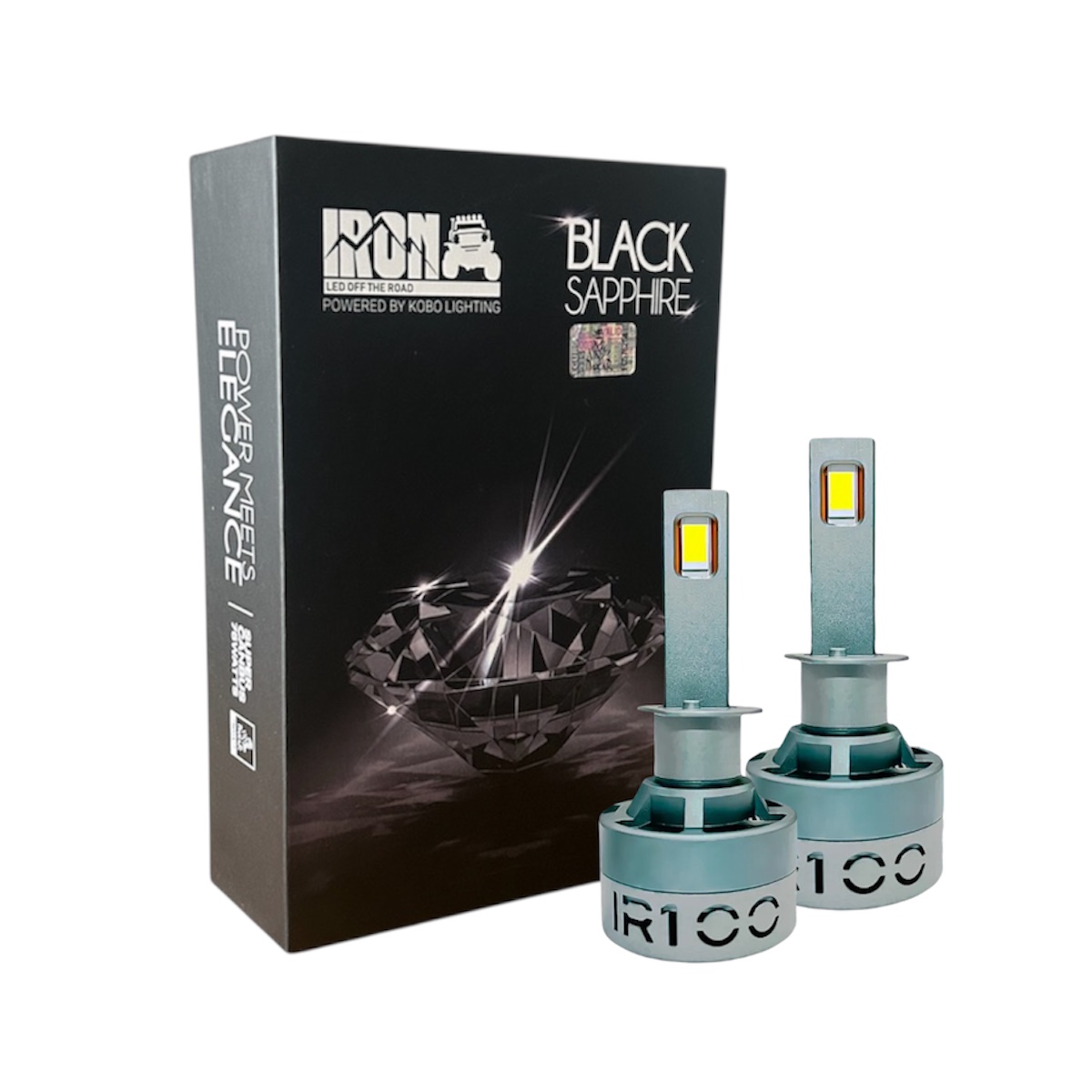 Kit Ampolletas LED Dakar Black Sapphire IR100 H1 75W - TODOPARTS.CL