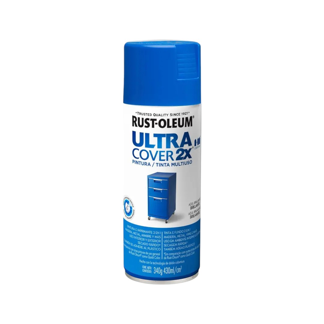 Pintura Ultra Cover 2X Azul Brillante 430ml Rust-Oleum - TODOPARTS.CL